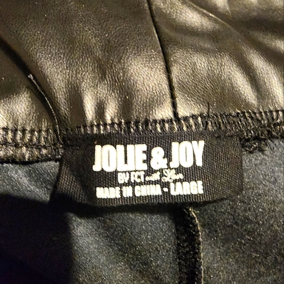 Jolie & Joy by FCT With Love | Pants & Jumpsuits | Jolie Joy Large Faux Leather Pants Brand New ...